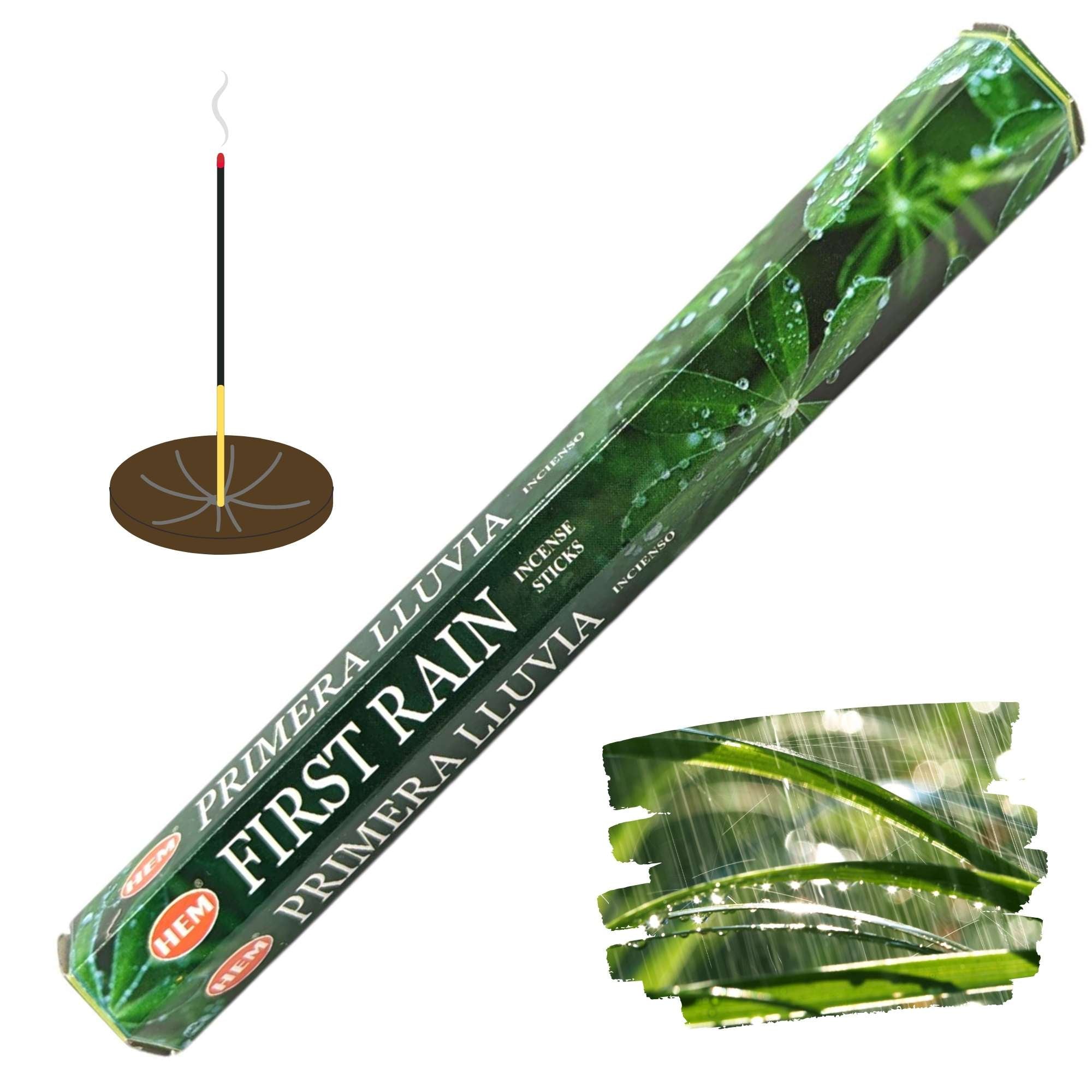 HEM First Rain, Erster Regen Räucherstäbchen, 20 Sticks, 23cm, Brennda