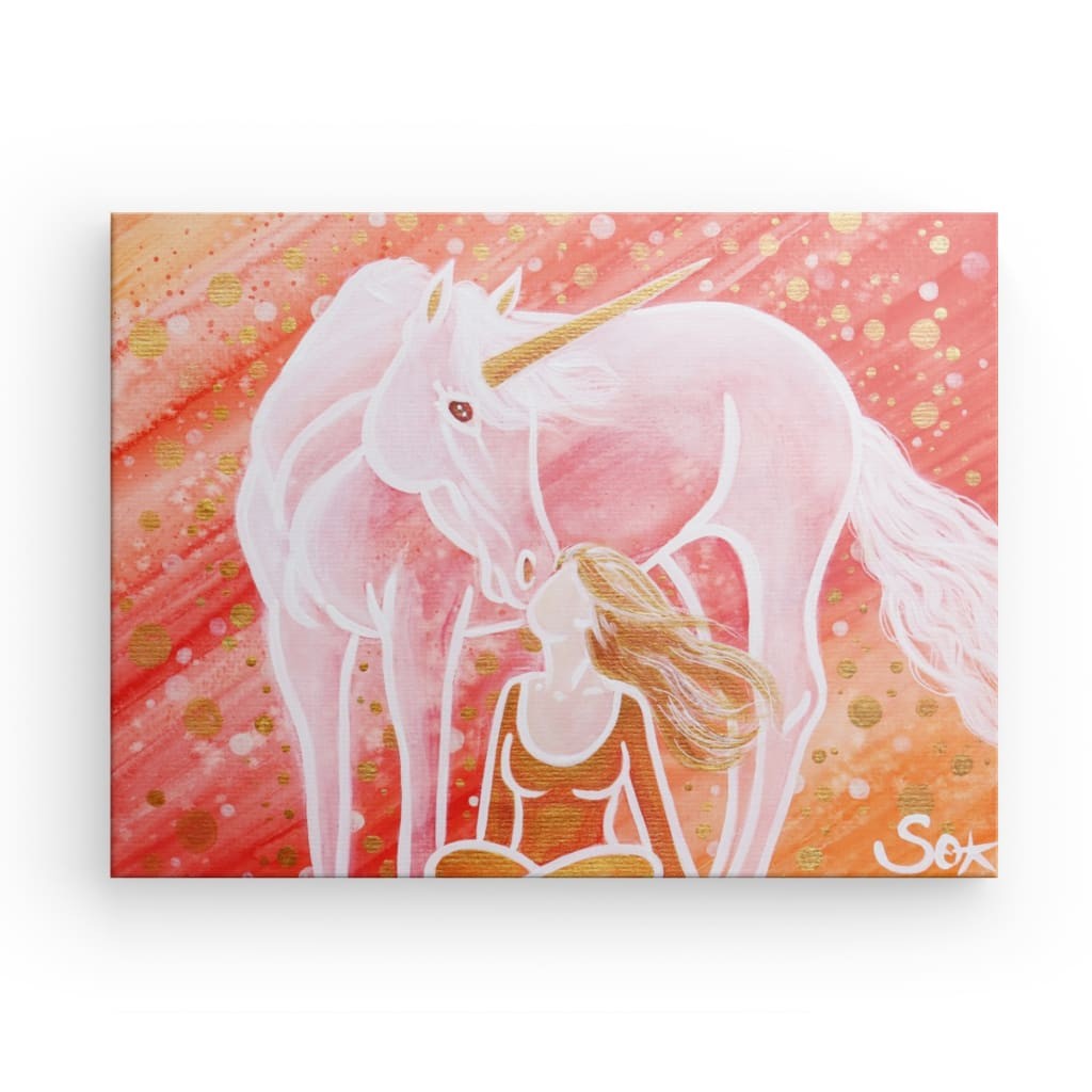 Einhornbild: Einhorn der sanften Liebe - Kunstdruck