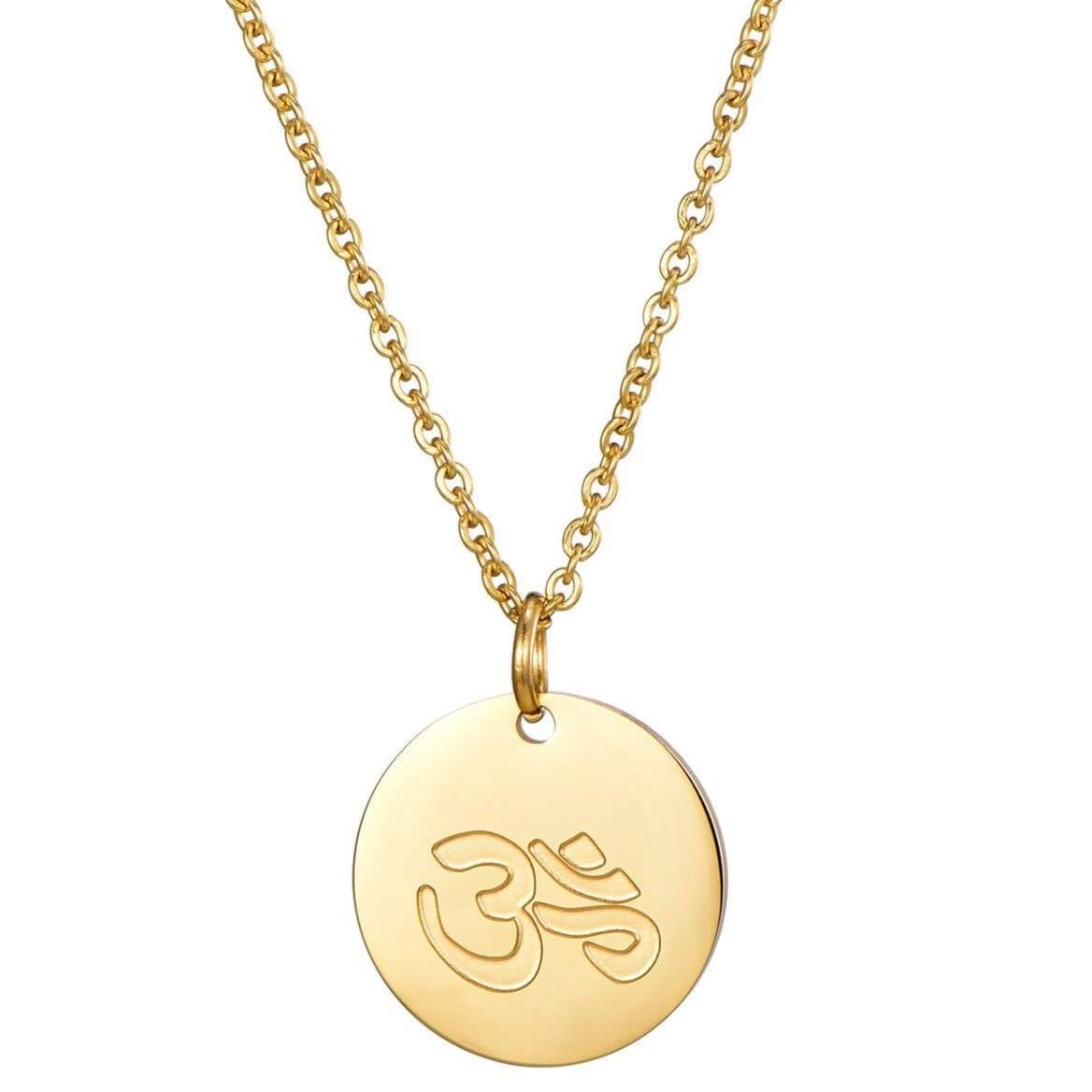 Talisman "Om/Aum", Anhänger für Halskette gold (2 cm)